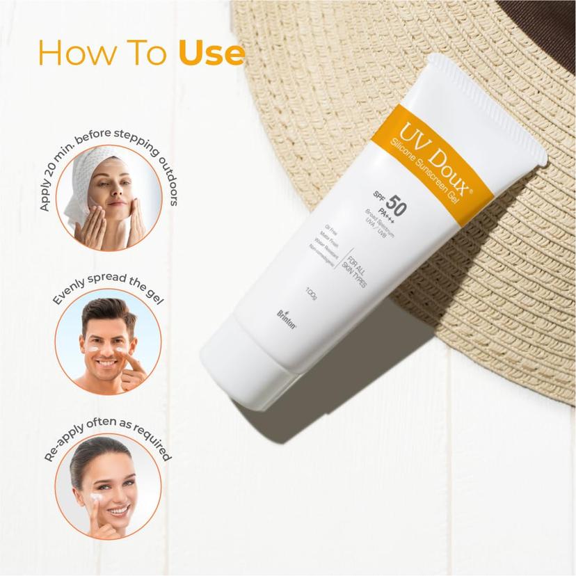 UV Doux Silicone Sunscreen Gel SPF 50 PA+++ – 100 gm