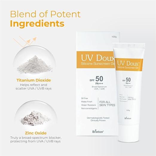 UV Doux Silicone Sunscreen Gel SPF 50 PA+++ – 100 gm